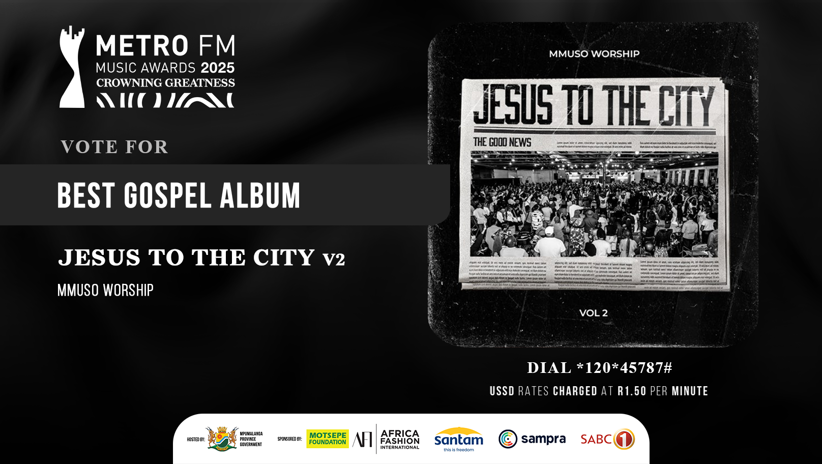 Best Gospel Album – MetroFM Music Awards 2025